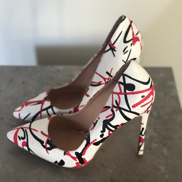 RDevine | Shoes | Pointed Toe Splatter Paint Stiletto Pump | Poshmark
